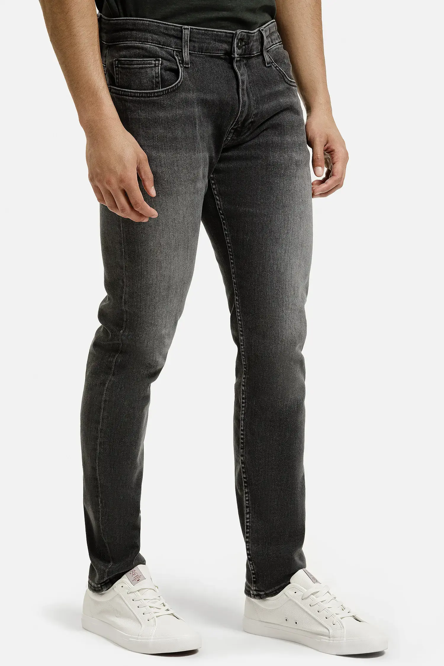 Jeansy męskie ciemnoszare Slim Fit Blake E 185-255